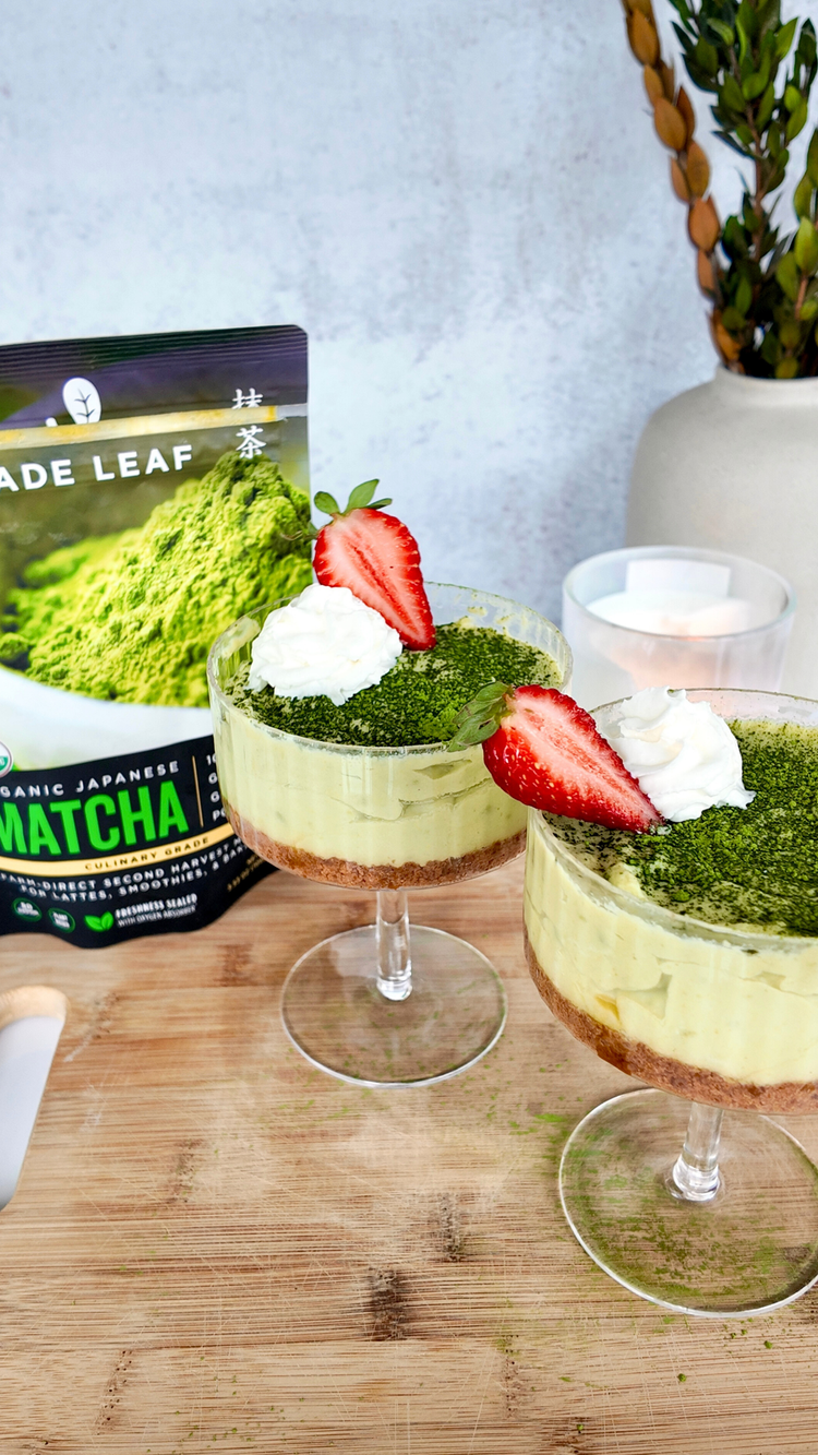 Fluffy Matcha Mousse (No Bake!) 🍓 – Jade Leaf Matcha US