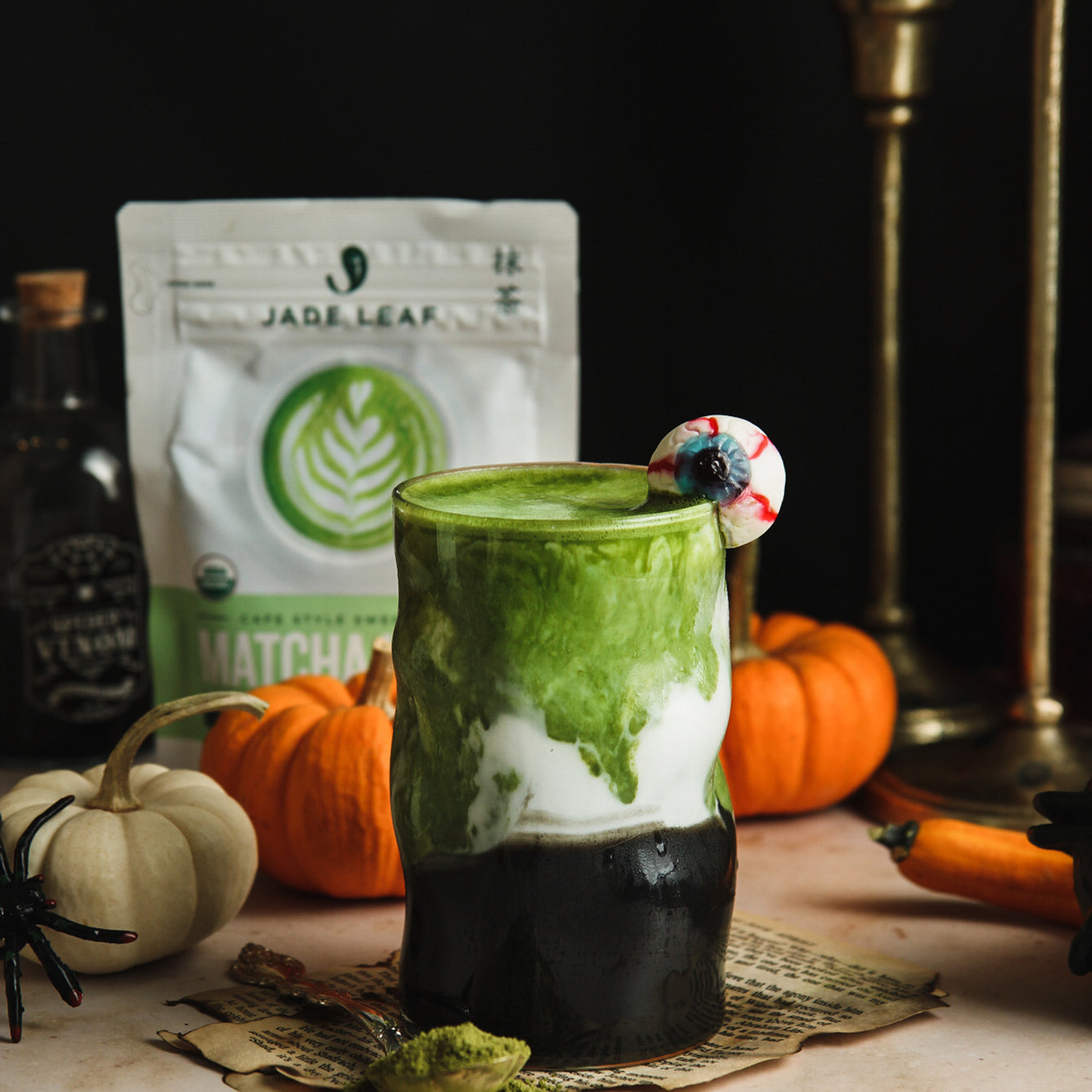 Spooky Black Sesame Matcha Latte | Jade Leaf Matcha