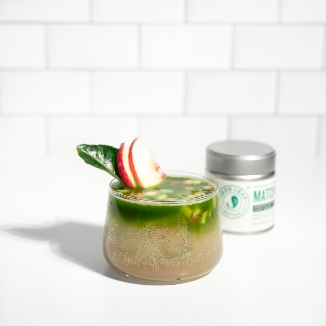 Mocktail: Lychee & White Peach Matcha Fizz | Jade Leaf Matcha