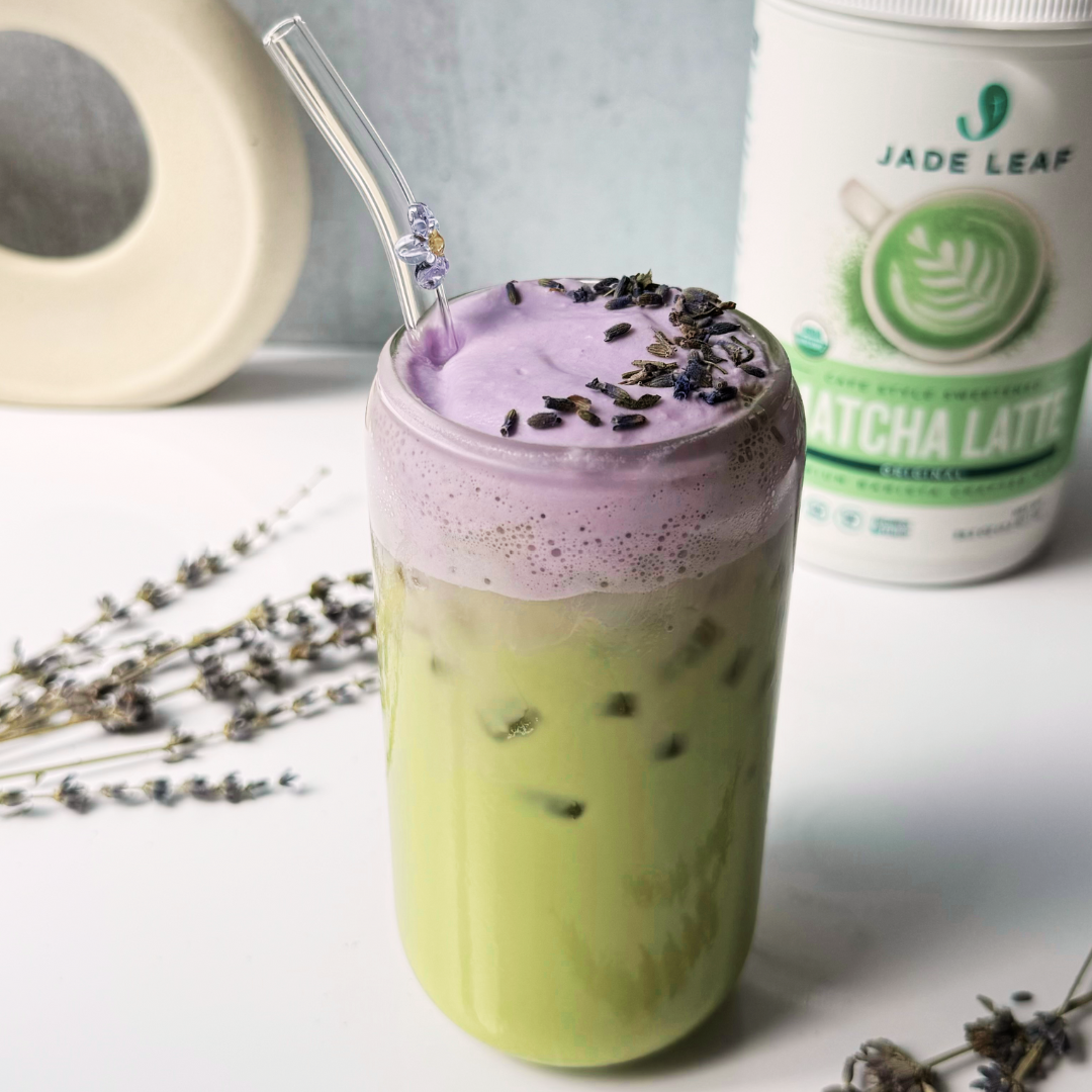 Iced Lavender Cream Oatmilk Matcha Latte – Jade Leaf Matcha